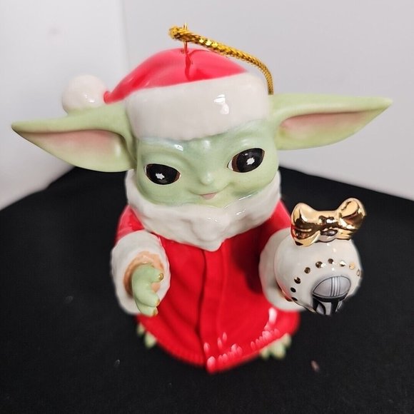 Lenox | Holiday | Lenox Star Wars Mandalorian Grogu Santa Ornament ...